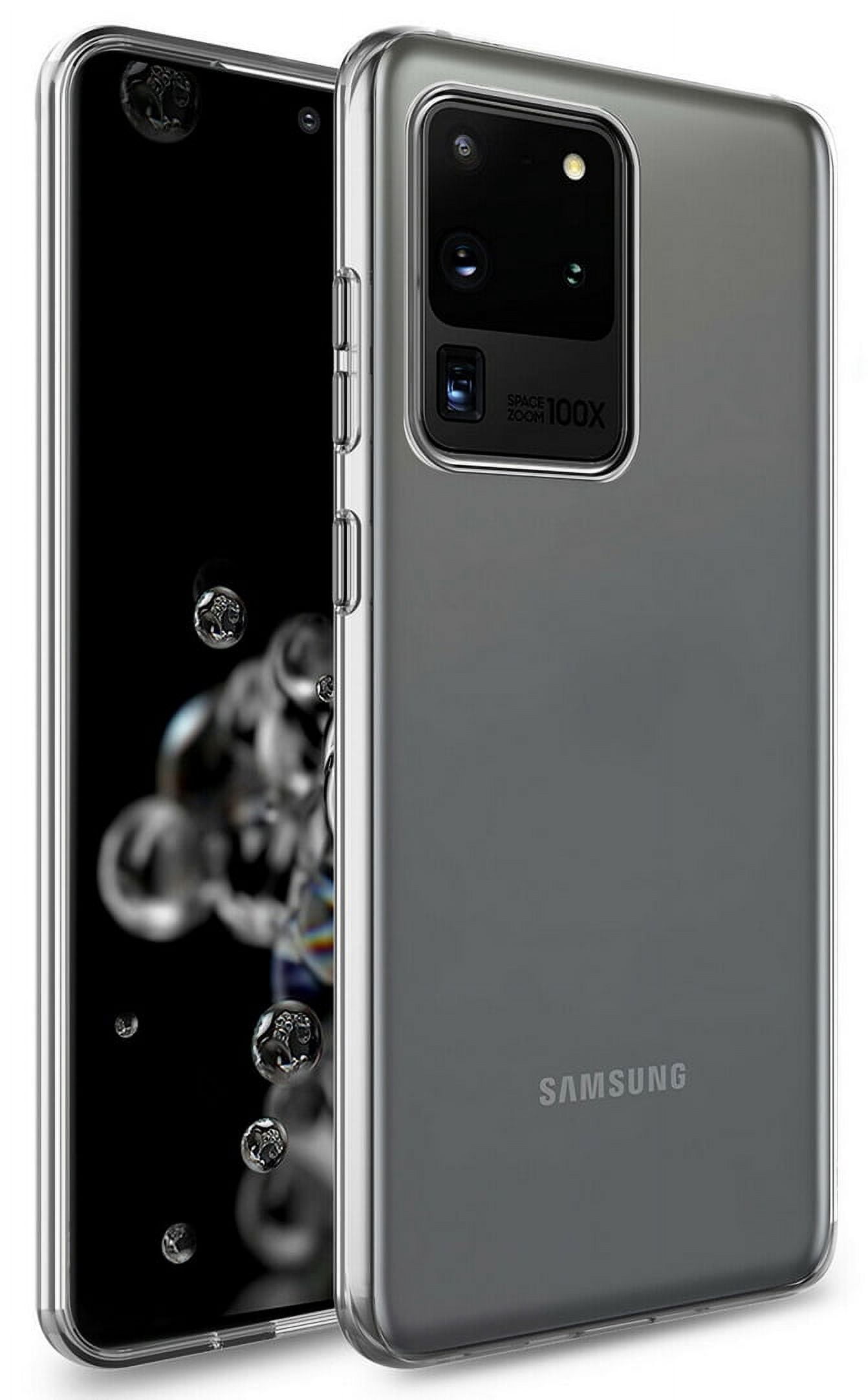 Case for Galaxy S20 Ultra, Clear Transparent See-Thru Flex Gel TPU Skin ...