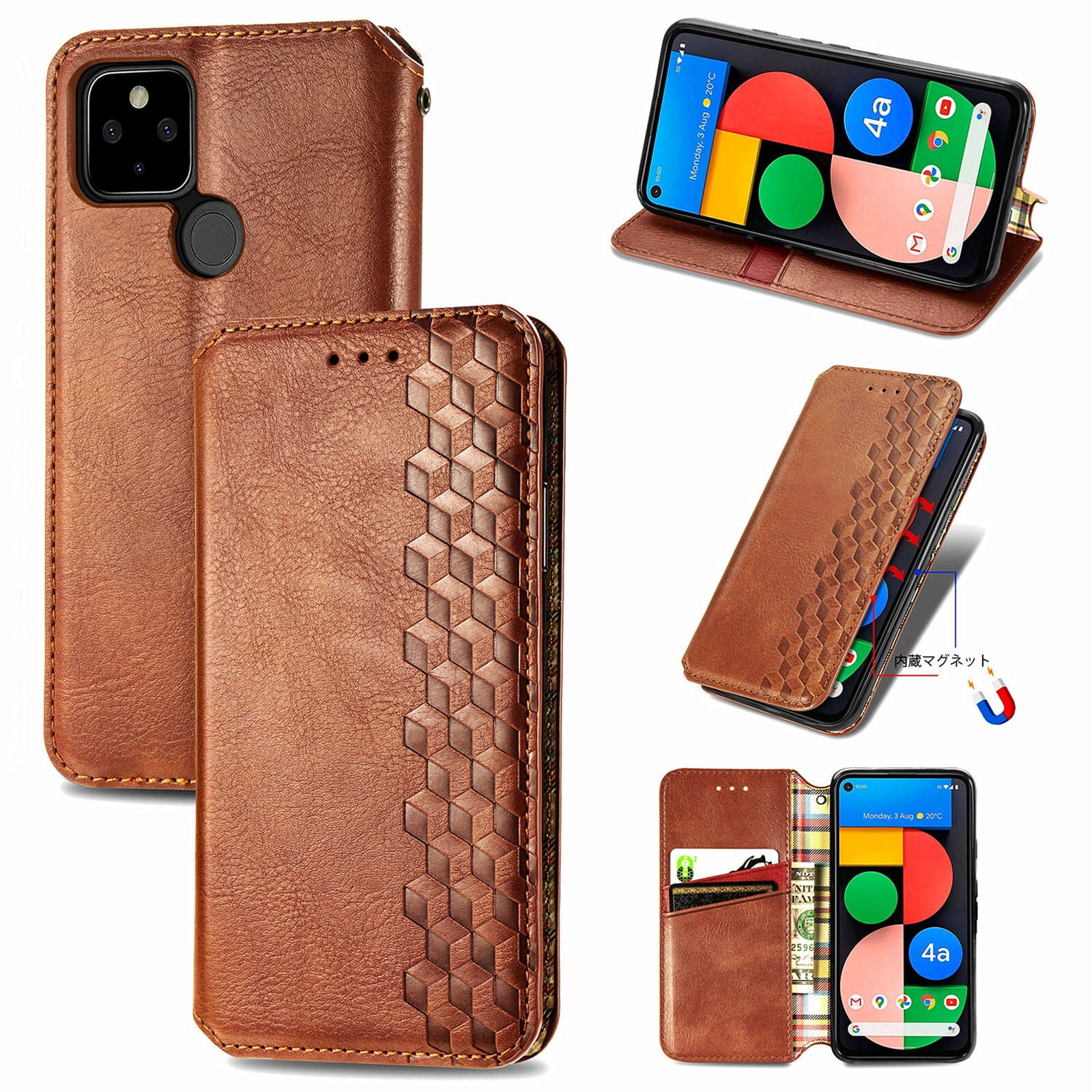Case for Google Pixel 4a 5G Flip Cover Wallet Flip Cover Magnetic ...