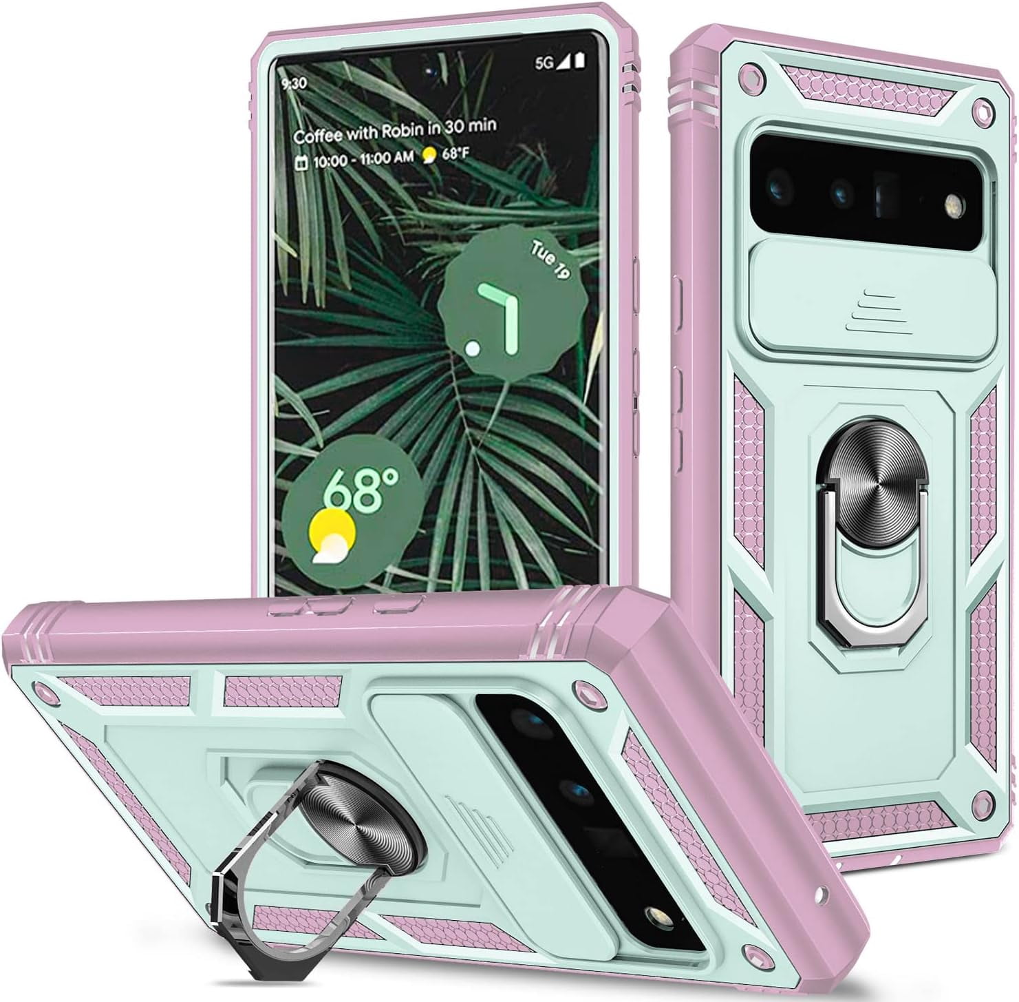 Case for Google Pixel 6 PRO, Camera Cover Phone Case with Rotation Ring ...