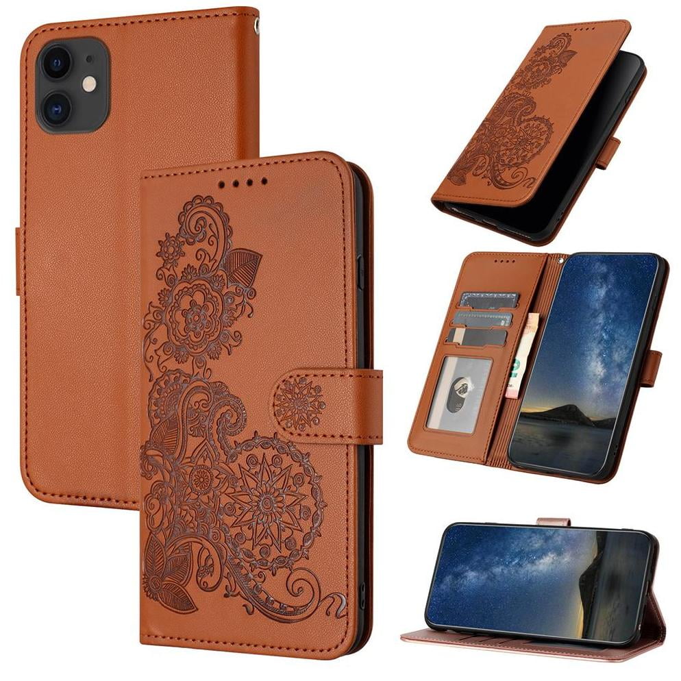 Case for IPhone 12 Mini Wallet Case Kickstand Protective PU Leather ...