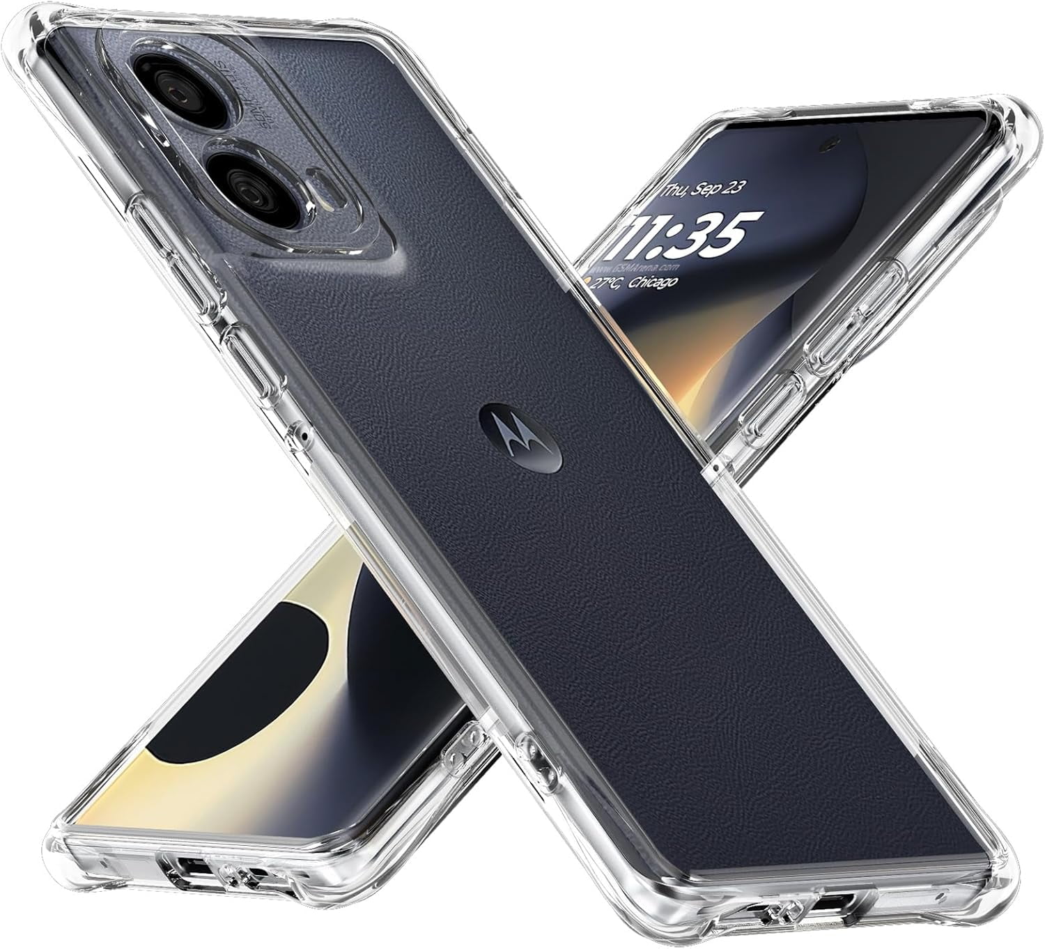 Case for Motorola Edge 2024, Clear Phone Cover with Reinforced Corner ...