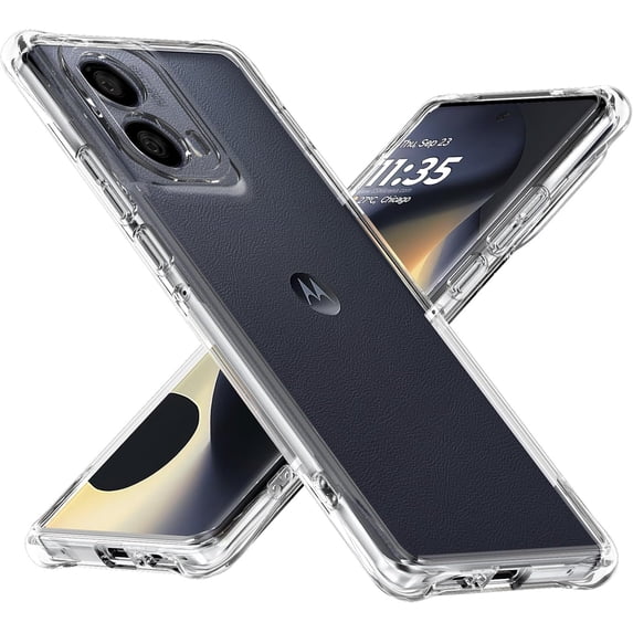 Case for Motorola Edge 2024, Clear Phone Cover with Reinforced Corner ...