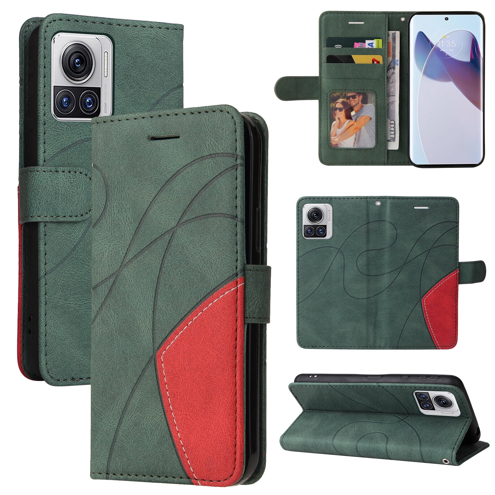 Case for Motorola Edge 30 Ultra 5G Leather Wallet Book Flip Folio Stand ...