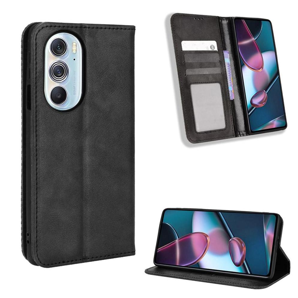 Case for Motorola Edge Plus 2022 Magnetic Closure Wallet PU Leather ...