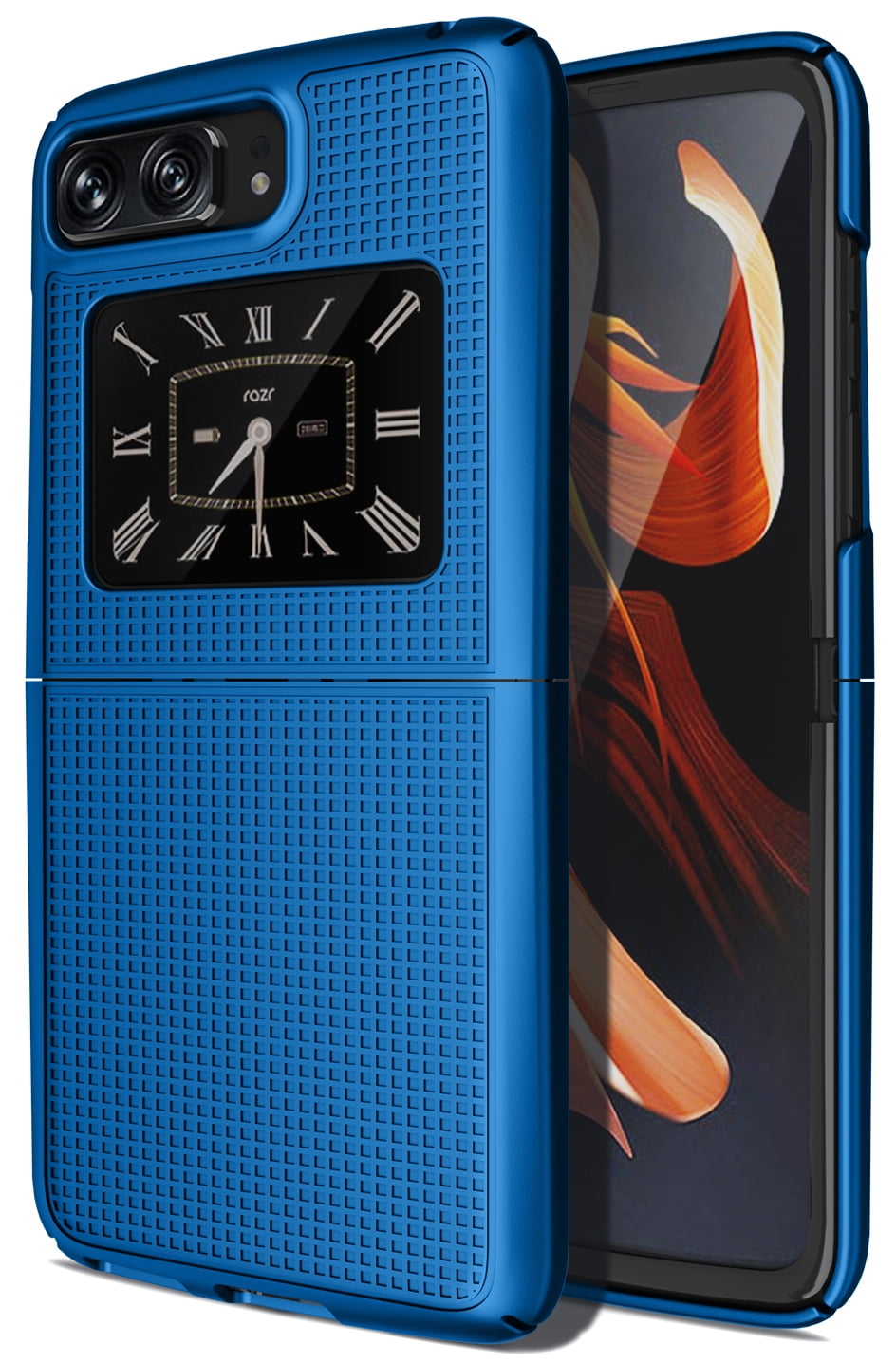 Case for Motorola RAZR 2022 Flip Phone, Nakedcellphone Slim Hard Shell Protector Cover [Anti ...