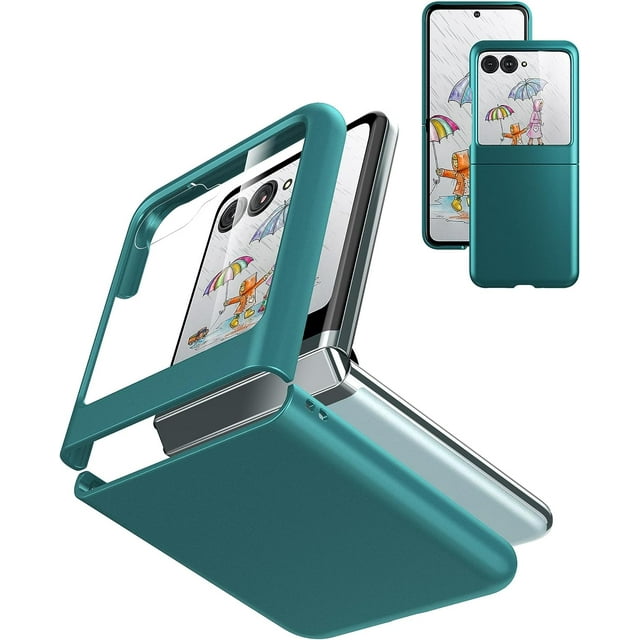 Motorola Razr+ 2023 Protective Case with Built-In Glass Screen ...