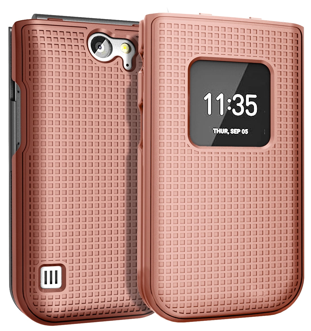 Case for Nokia 2720 V Flip Phone, Nakedcellphone [Rose Gold Pink ...