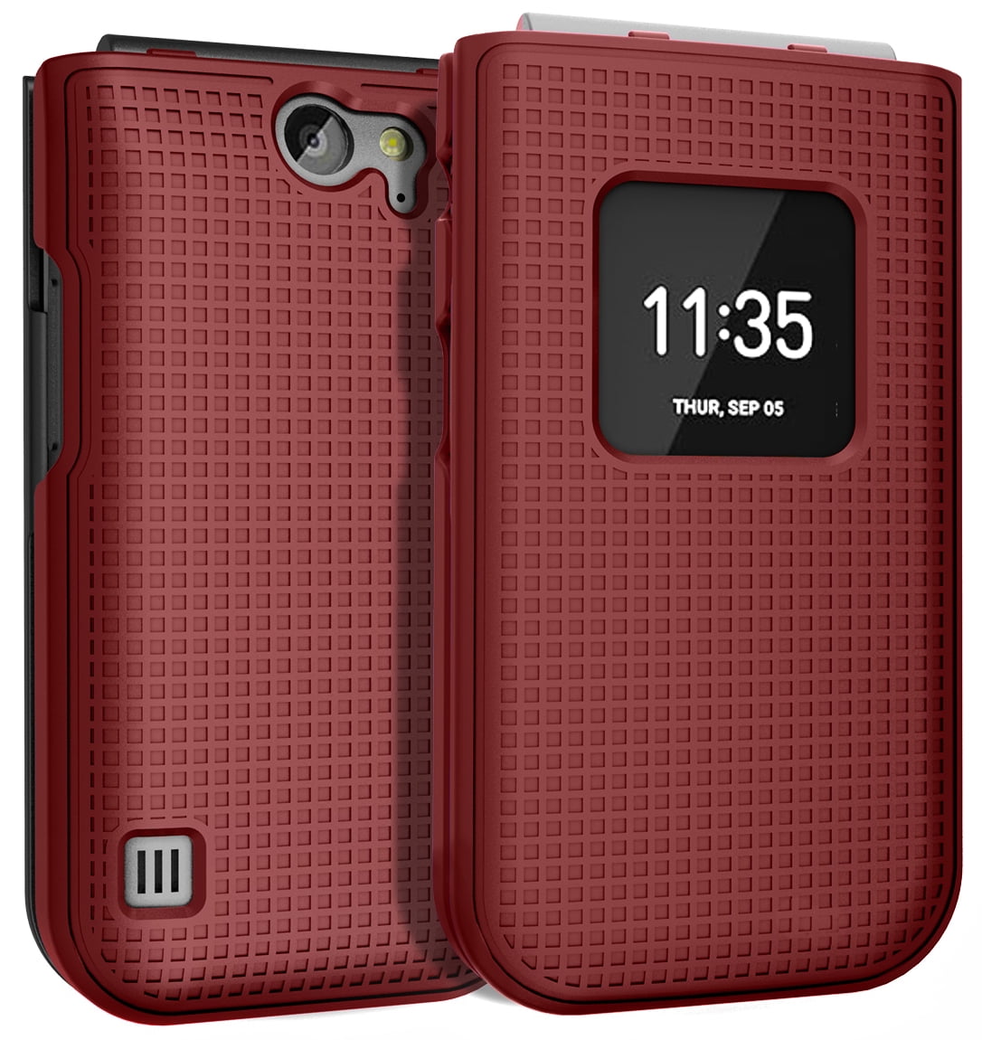 Case for Nokia 2720 V Flip Phone, Nakedcellphone [Red] Protective Snap ...