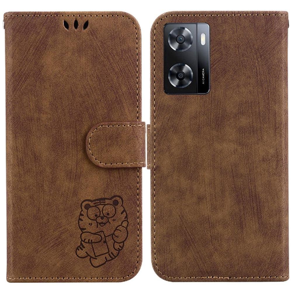 Case for OnePlus Nord N20 SE Embossed Cute Tiger Card Pocket Flip Folio ...