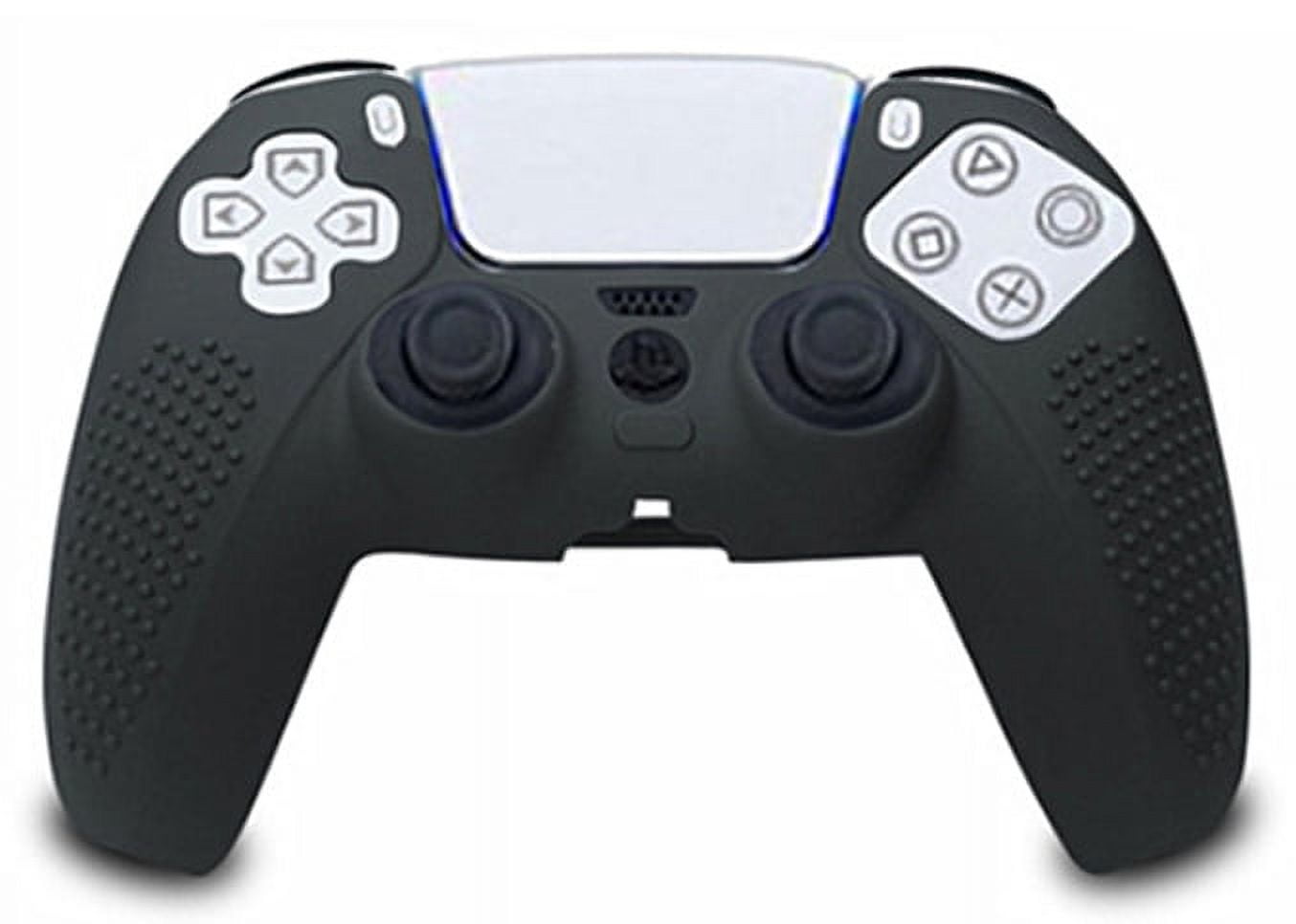 Case for PS5 Controller, Black Soft Silicone Rubber Grip Skin Cover for ...