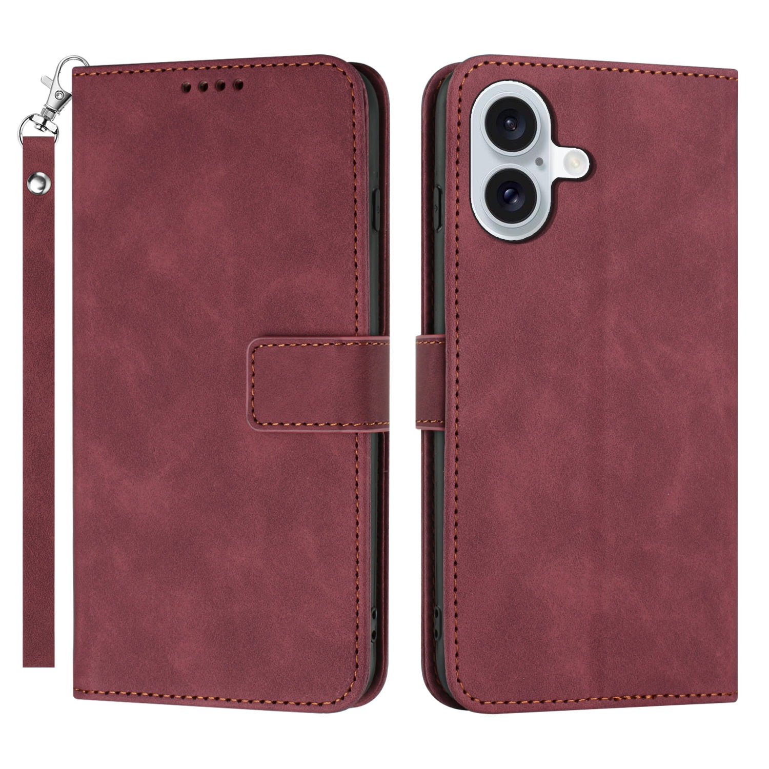 Case for Samsung A05 Solid color flip cover protective case wallet PU leather magnetic ...