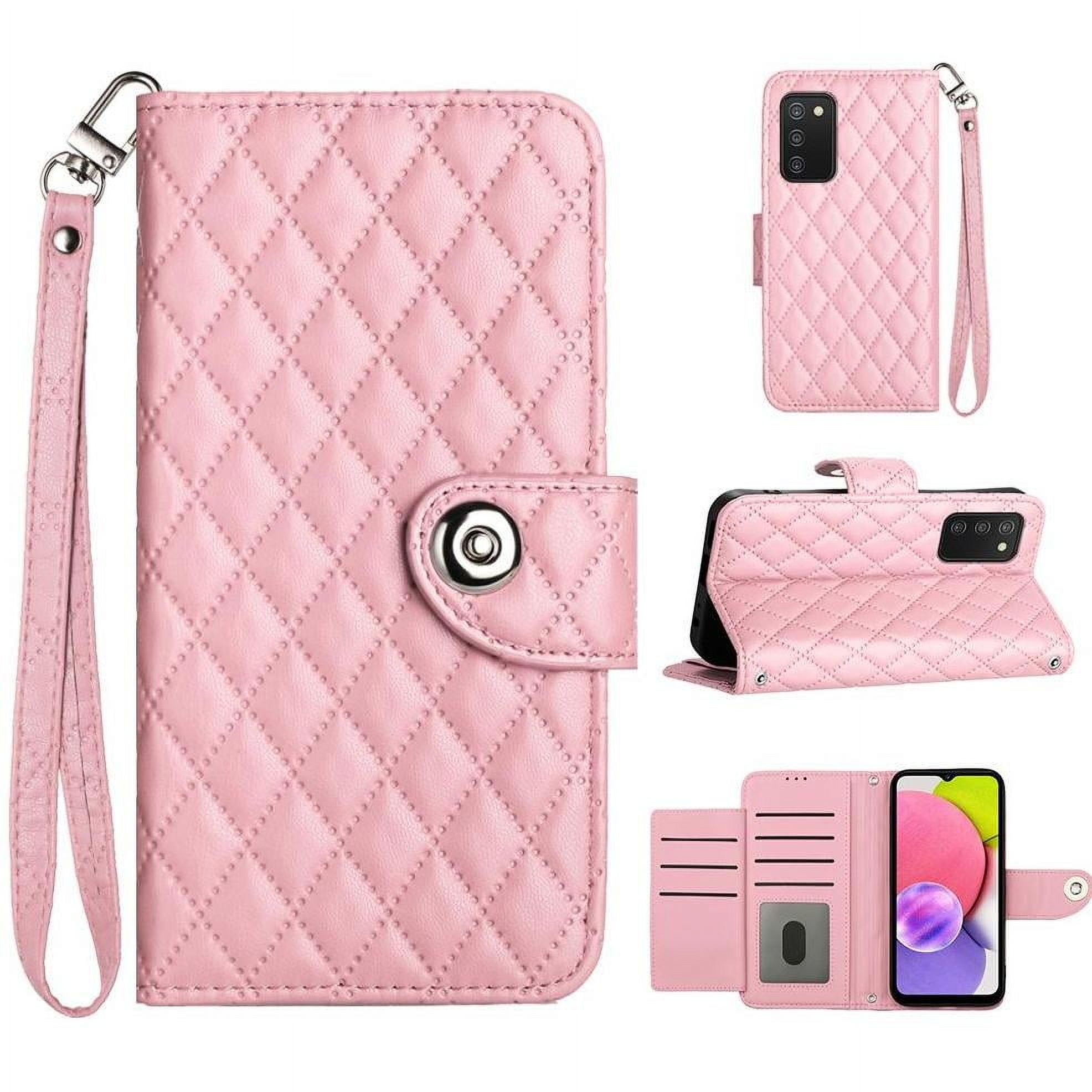 Case for Samsung Galaxy A03S Wrist Strip Card Holder Wallet Cover ...