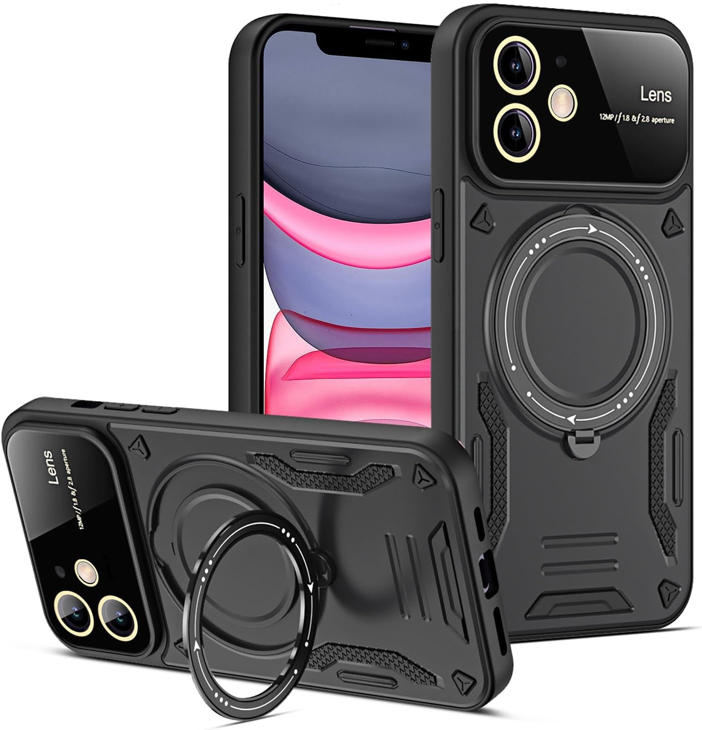 Case for Samsung Galaxy A04 with Magnetic Attraction 360° Ring Stand ...