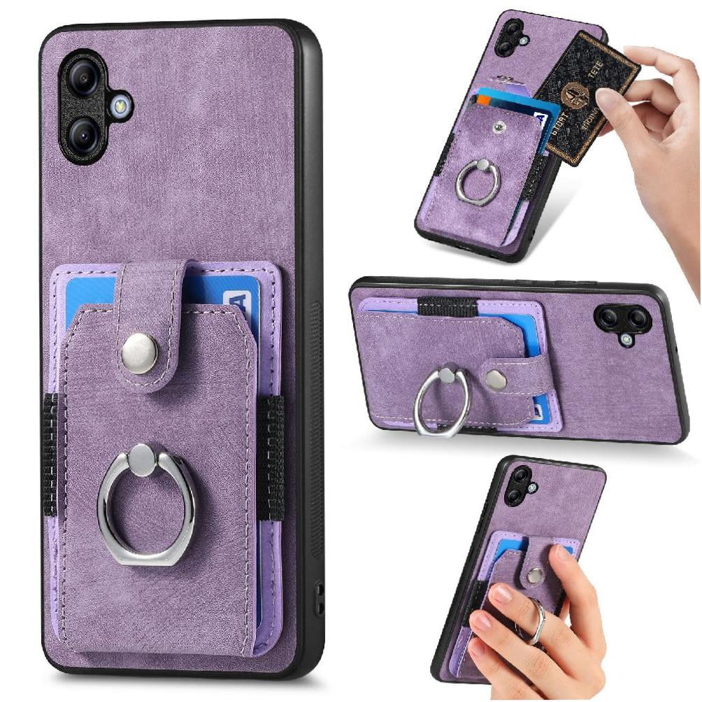 Case for Samsung Galaxy A04e Crad Slot Stand Ring Holder Magnetic Car ...