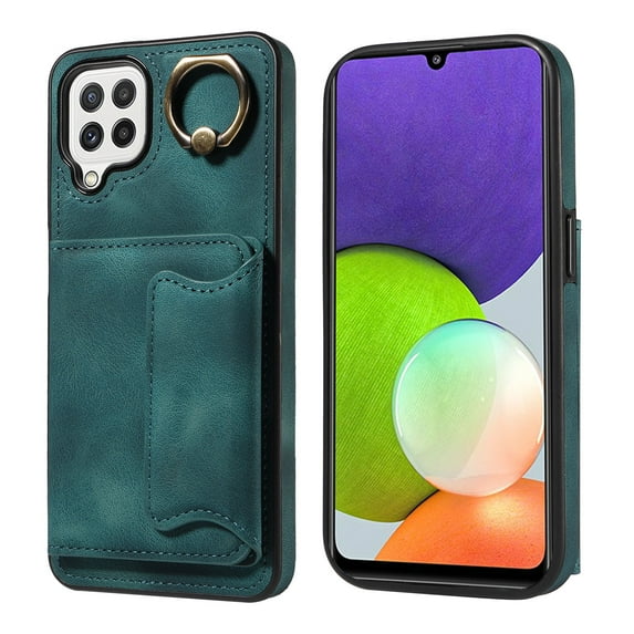 Case for Samsung Galaxy A22 4G, PU Leather 3 Card Slots with Finger ...
