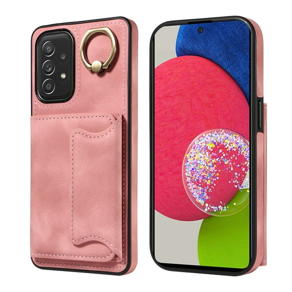 Case for Samsung Galaxy A52 5G, PU Leather 3 Card Slots with Finger ...
