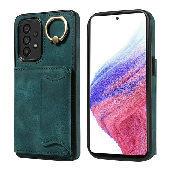 Case for Samsung Galaxy A53 5G, PU Leather 3 Card Slots with Finger ...