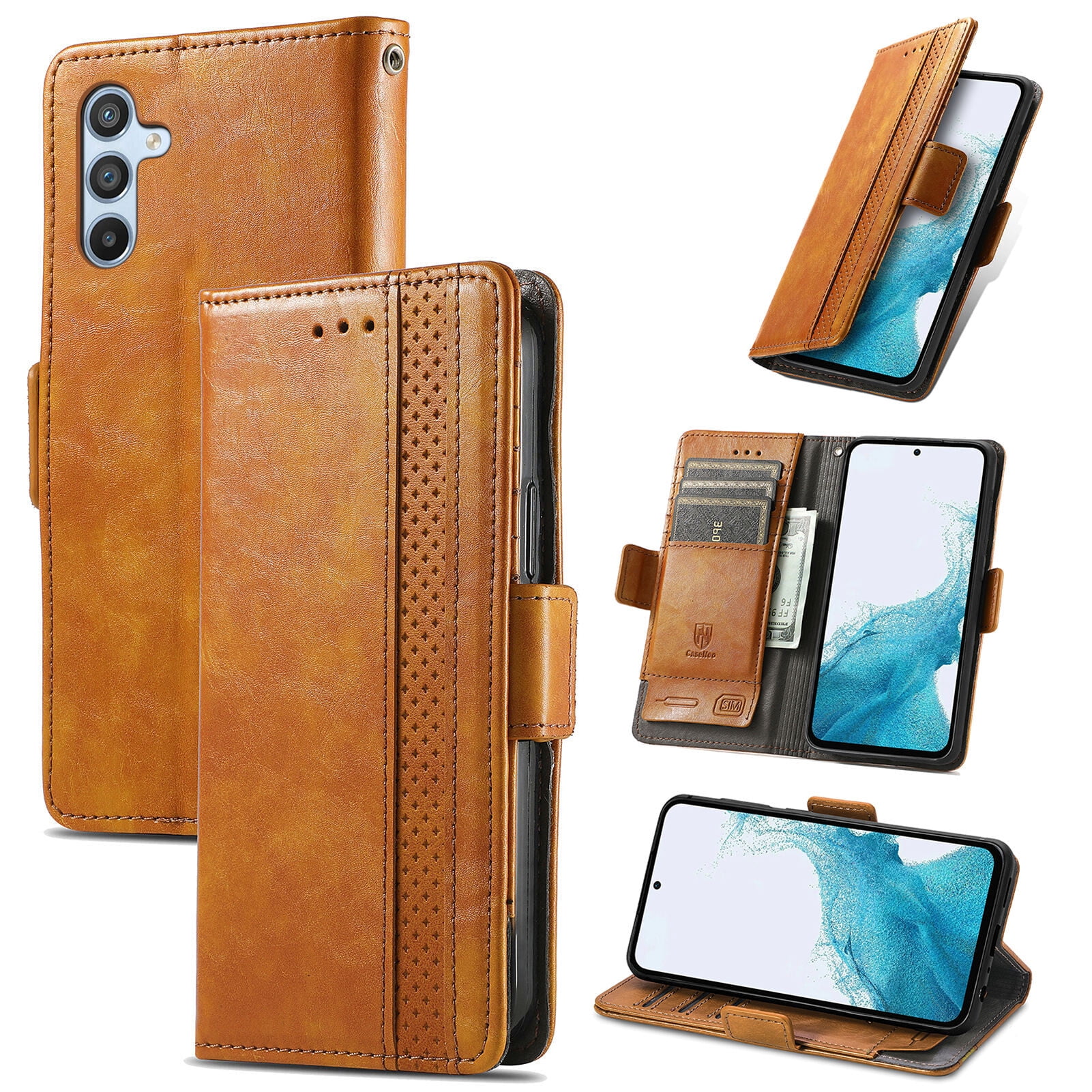 Case for Samsung Galaxy A54 5G Leather Wallet Folio Magnetic Closure ...