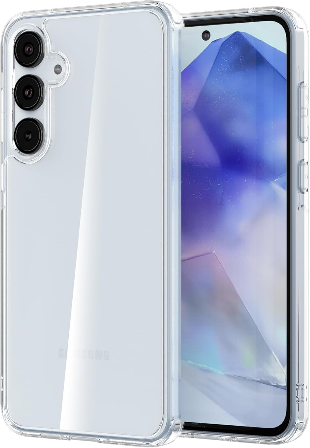 Case for Samsung Galaxy A55 5G, Crystal Clear Hard Cover Soft TPU ...