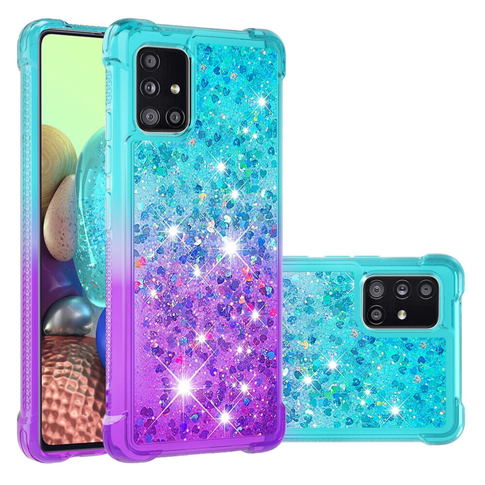 Case for Samsung Galaxy A71 5G Liquid Glitter Funny Bling Shiny Crystal ...