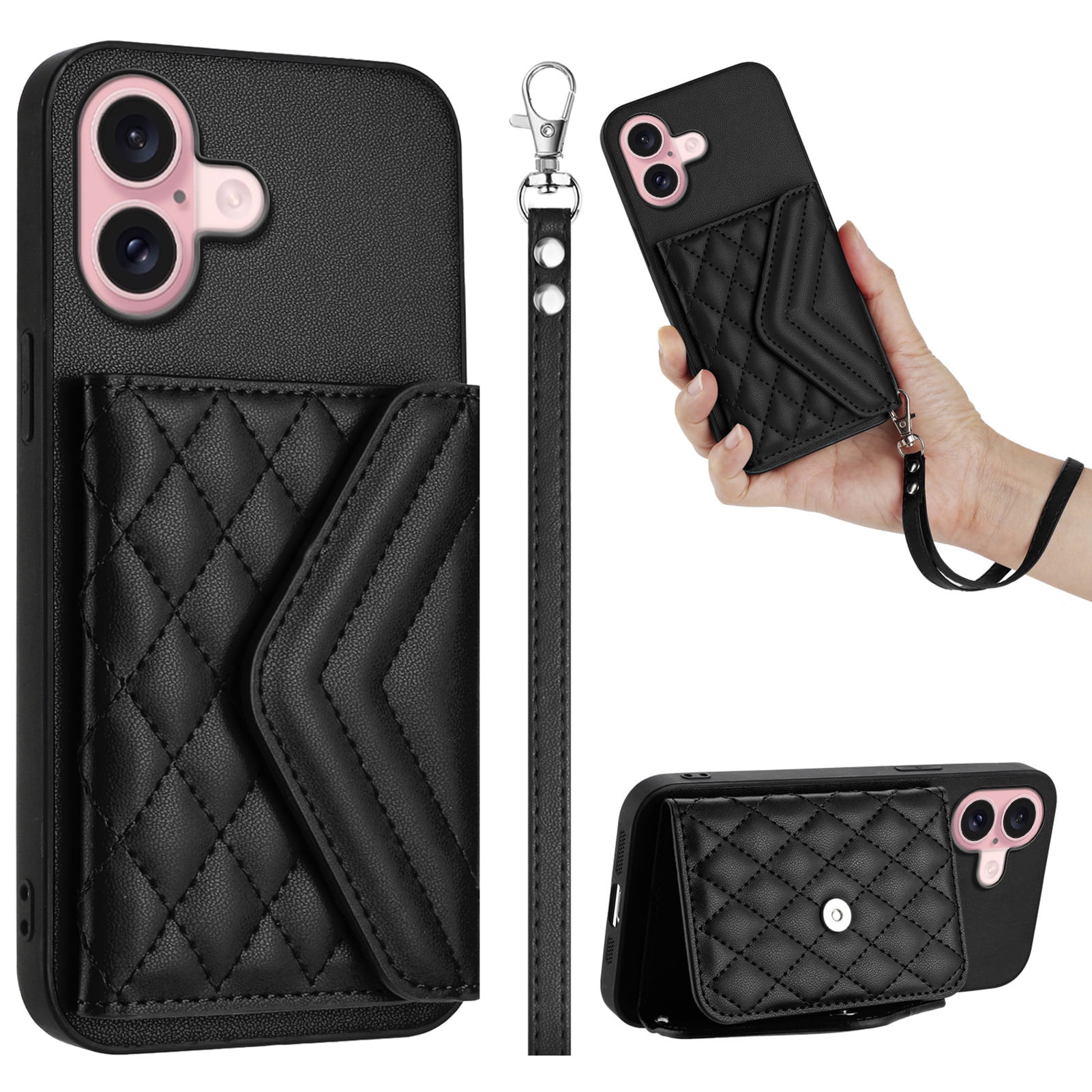Case for Samsung Galaxy M55 Quilted phone case with a card slot and ...