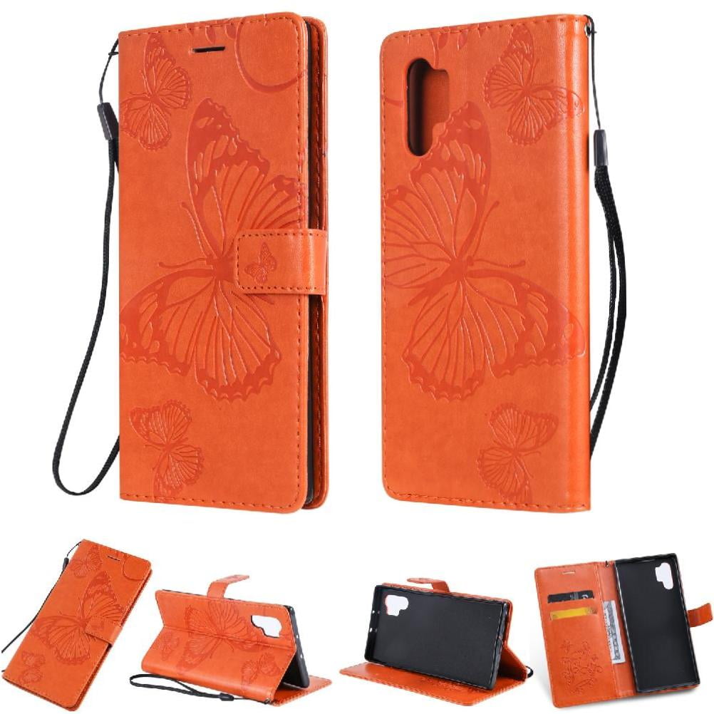 Case for Samsung Galaxy Note 10 Pro Flip Kickstand Shockproof Cover Pu ...