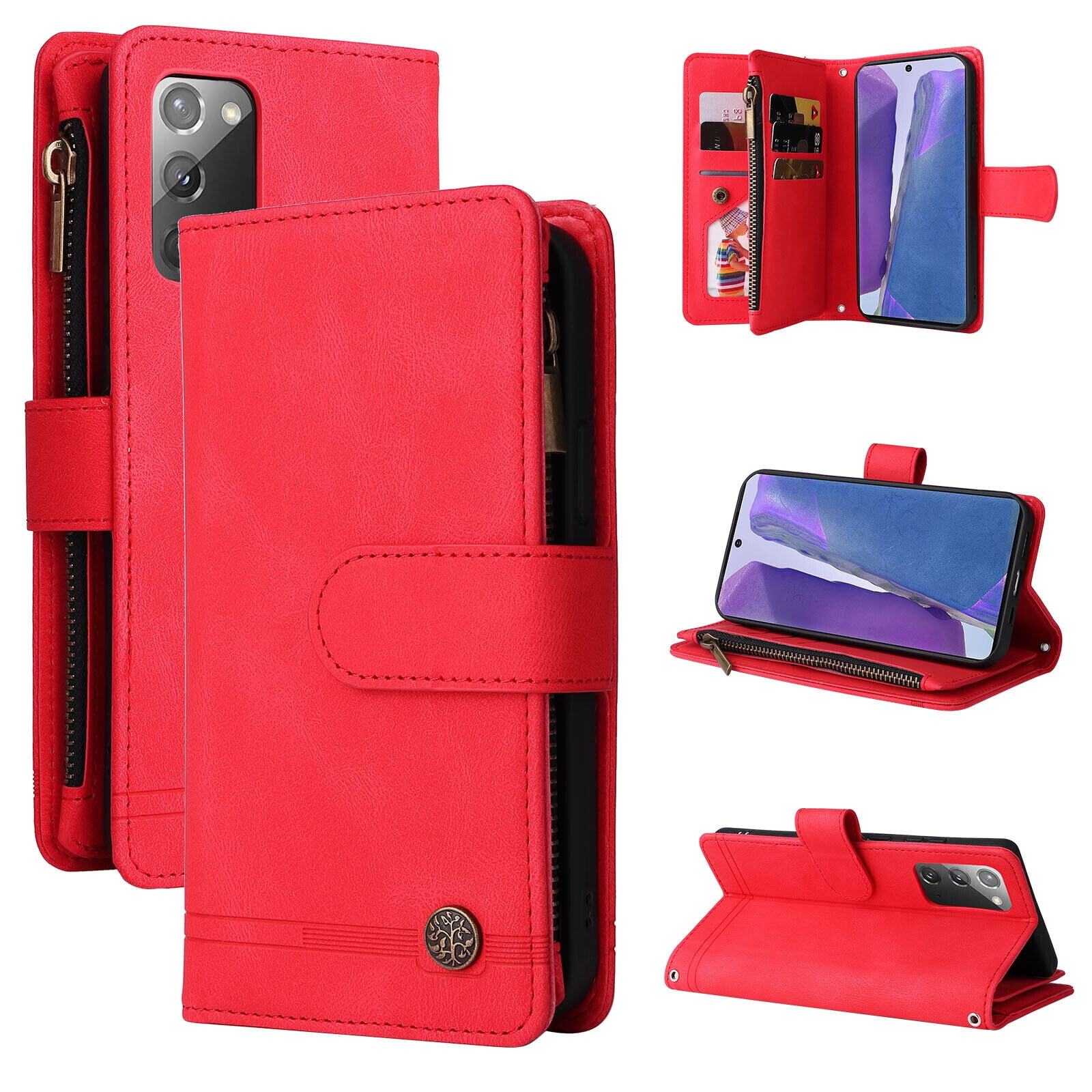 Case for Samsung Galaxy Note 20 5G Cover Zipper Pocket Wallet Case ...
