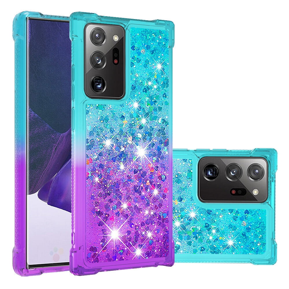 Case for Samsung Galaxy Note 20 Ultra Liquid Glitter Funny Bling Shiny ...