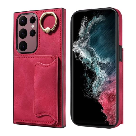 Case for Samsung Galaxy S22 Ultra 5G, PU Leather 3 Card Slots with ...