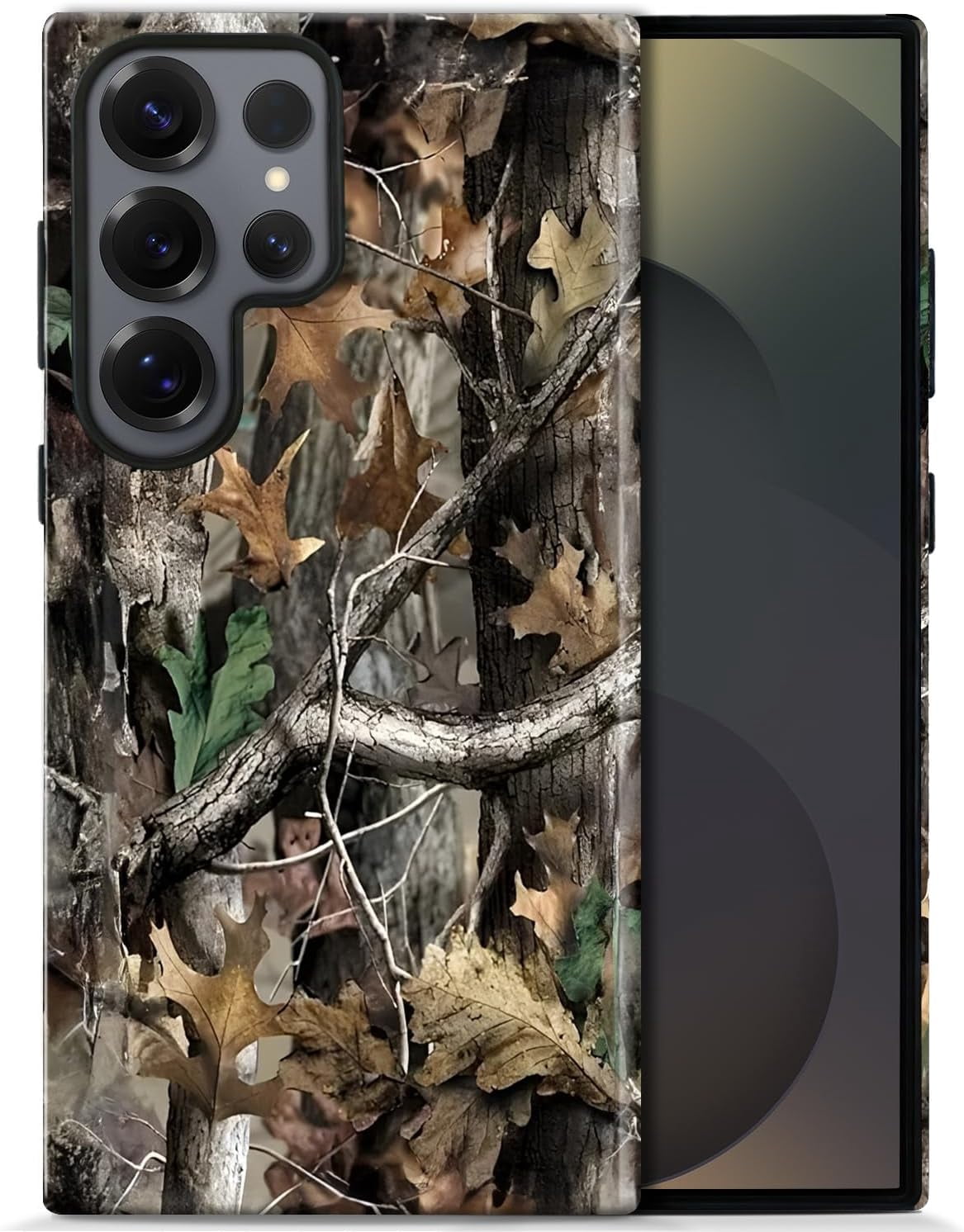Case for Samsung Galaxy S22 Ultra, Camo Leaf Design, Shockproof 2 in 1 ...