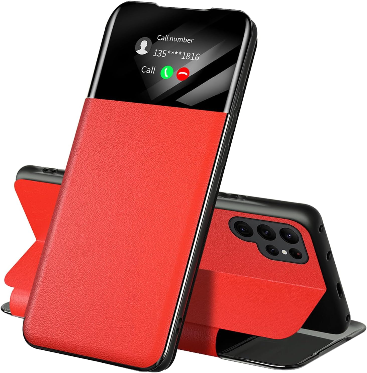 Case for Samsung Galaxy S23ultra/S23plus/S23, Flip Clear View Window ...