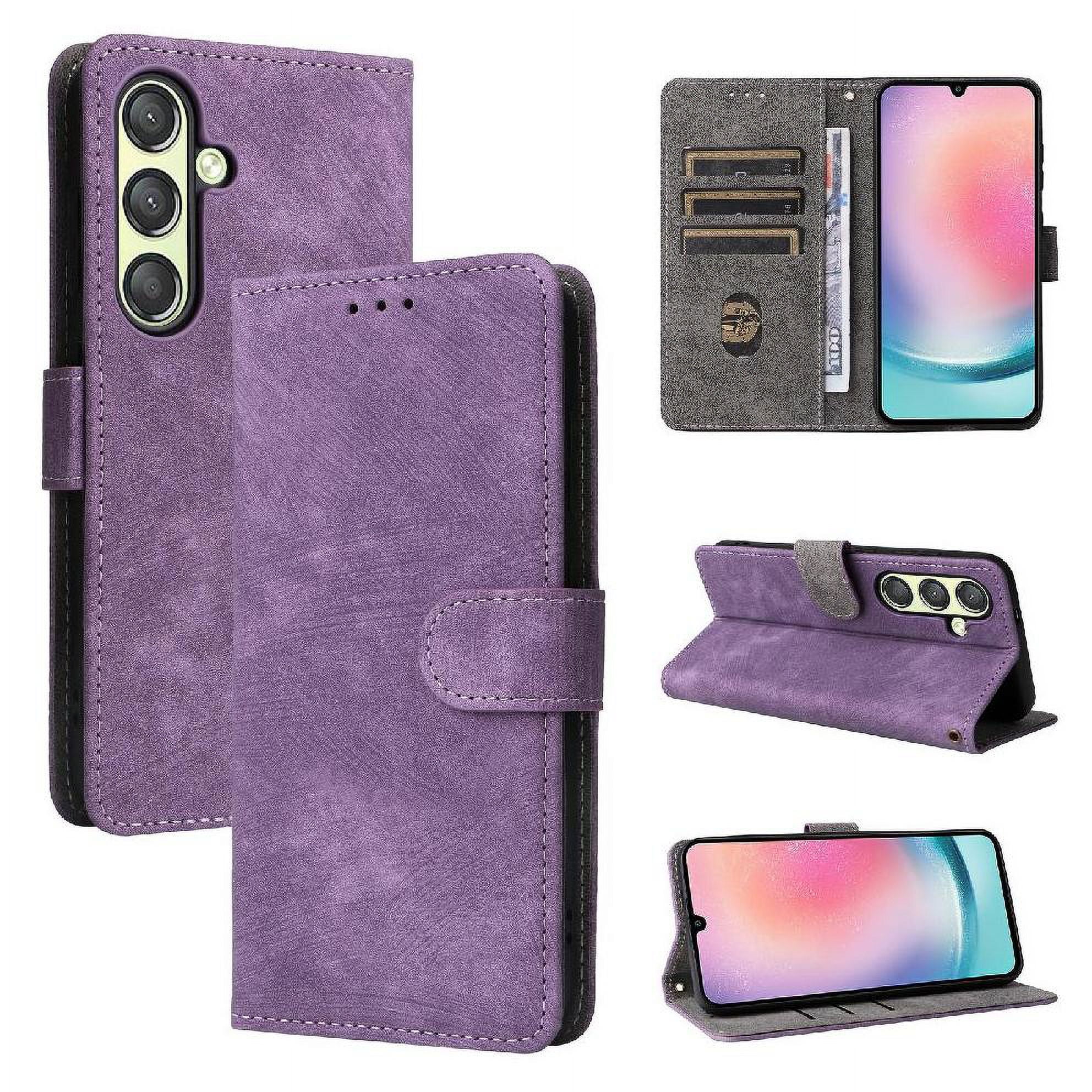 Case for Samsung Galaxy S24 Card Slots Cover RFID Blocking PU Leather ...