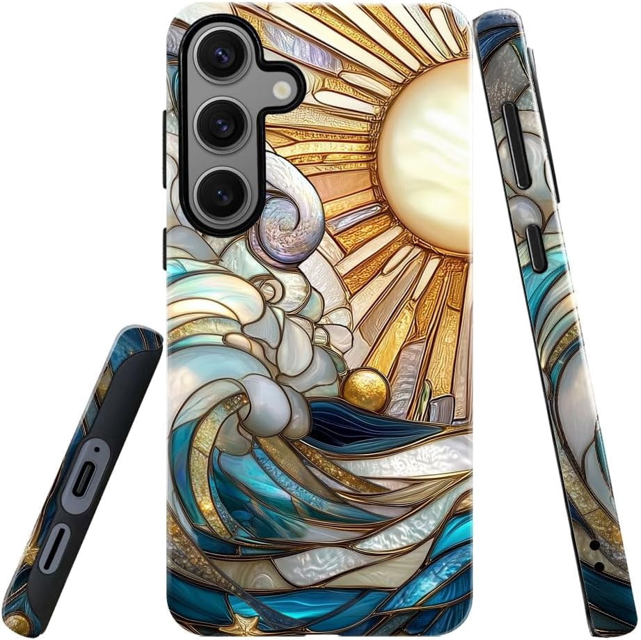 Case for Samsung Galaxy S24 FE,Military-Grade Protection Cover,Sea Sun ...