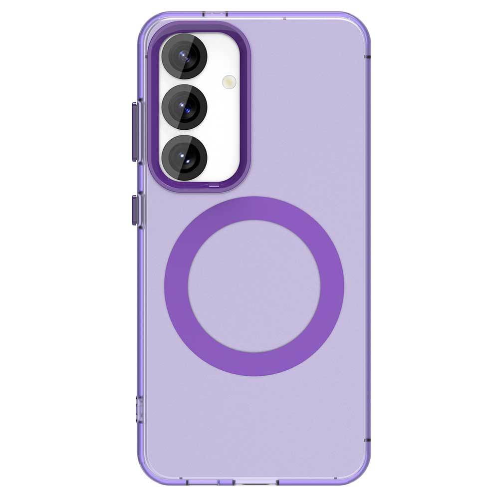 Case for Samsung Galaxy S24 Ultra, Magnetic Matte Soft Touch Shockproof Protective Cover, Purple ...