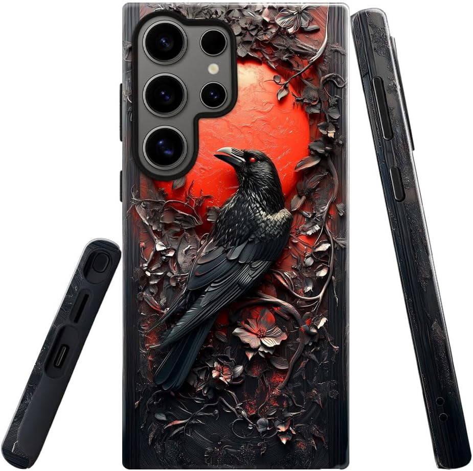 Case for Samsung Galaxy S25 Ultra,Military-Grade Protection Cover,Crow ...