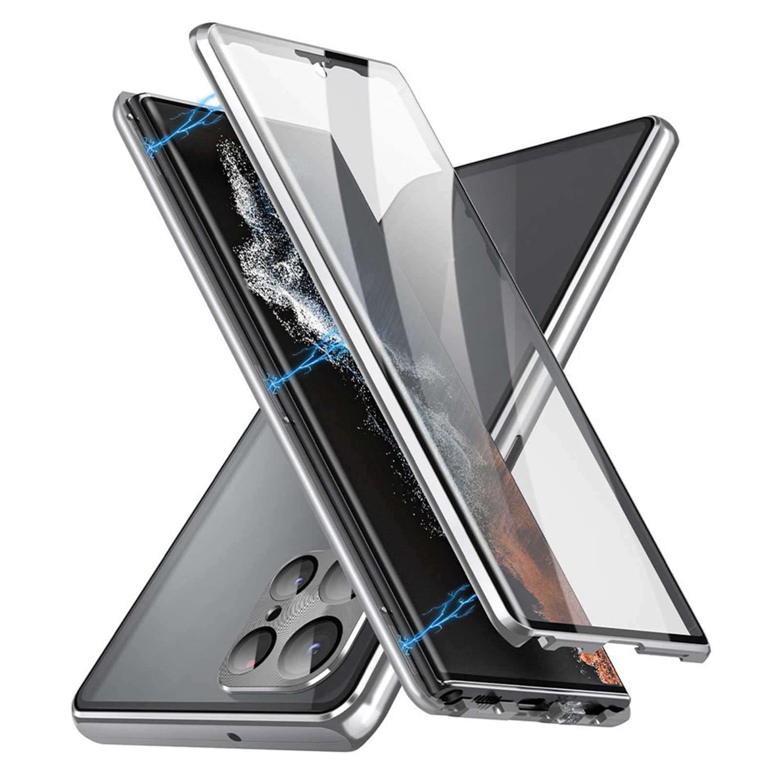 Case for Samsung Galaxy S25 Ultra/S25 Plus/S25, Metal Impact Frame ...