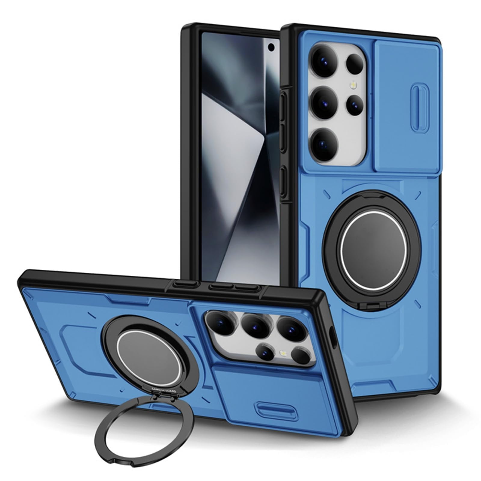 Case for Samsung Galaxy S25 Ultra/S25 Plus/S25, Ring Kickstand Case ...