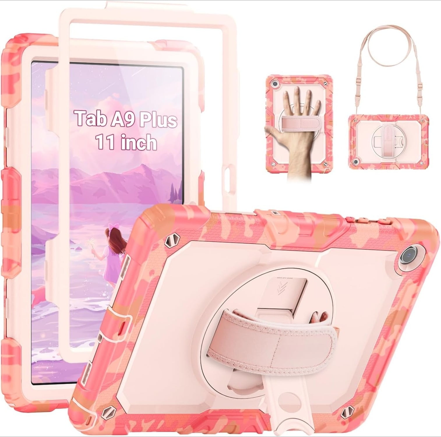 Case for Samsung Galaxy Tab A9+/ A9 Plus 11" , Heavy Duty Shockproof ...