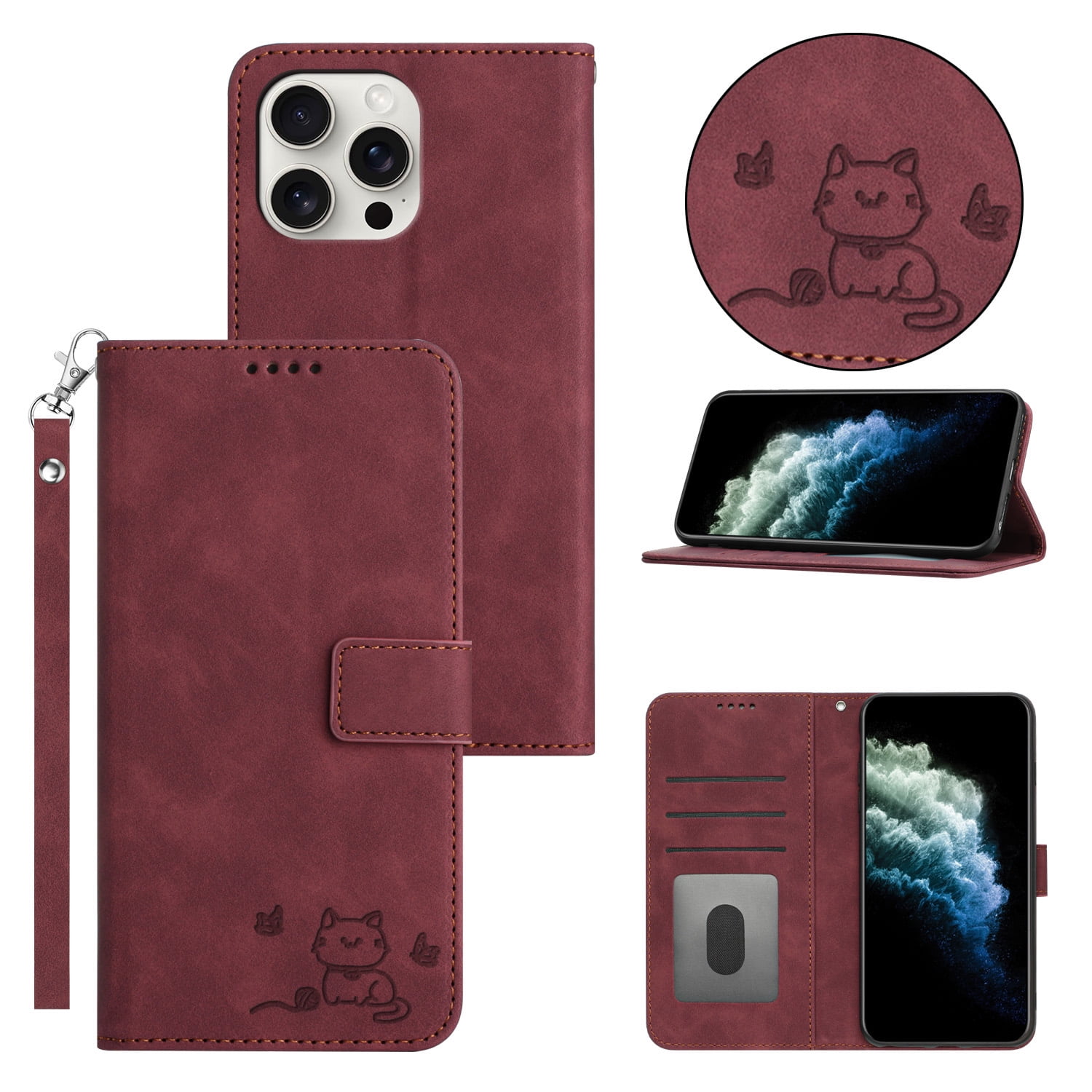 Case for Samsung M40SWallet protective case, credit card clip, flip ...