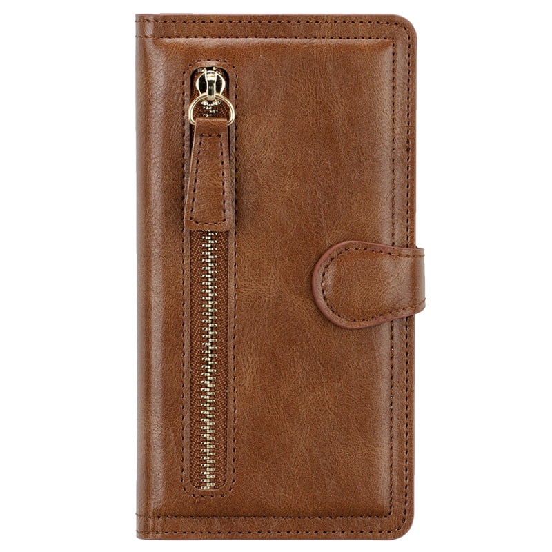Case for Samsung Note 10 Plus Retro Leather Flip Cover Case whit Zipper ...