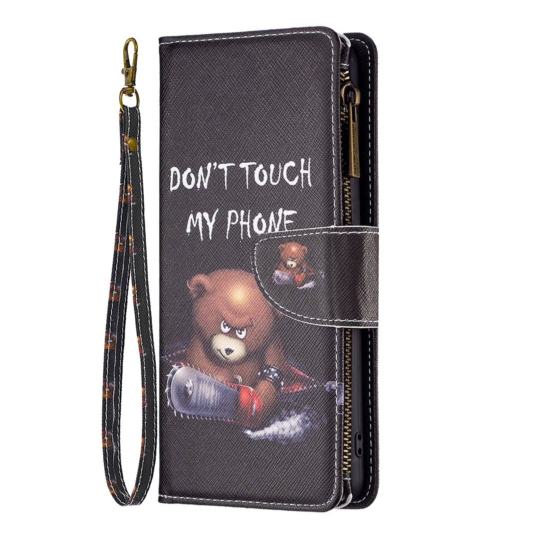 Case for Samsung S22 Wallet case, zipper flip credit card holder phone ...