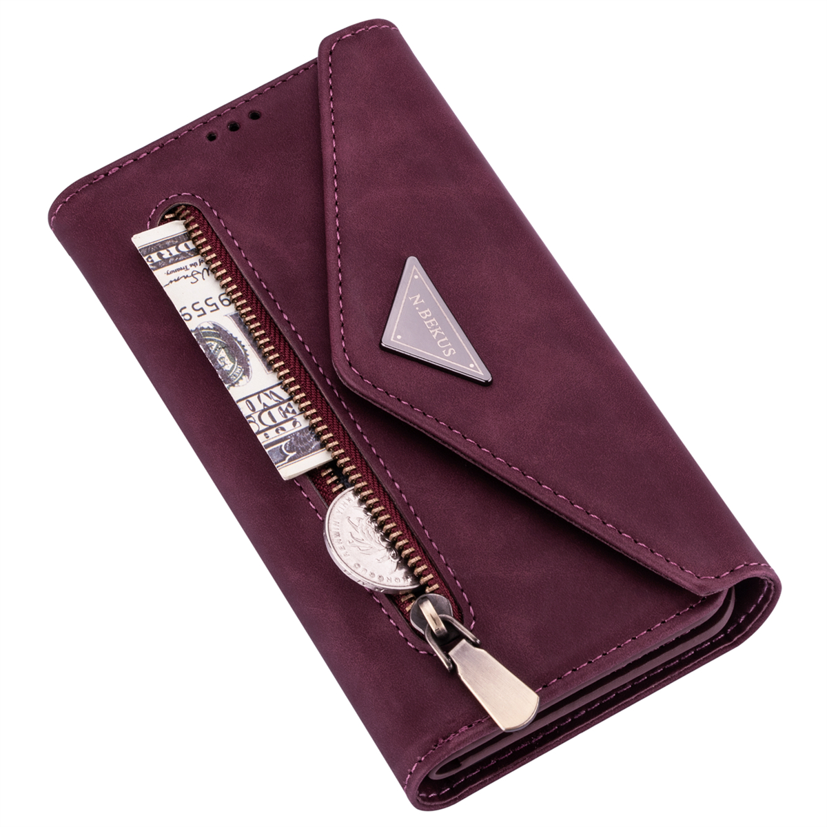 Case for Samsung S22 Zipper pocket wallet, handbag, neck strap, hanging ...