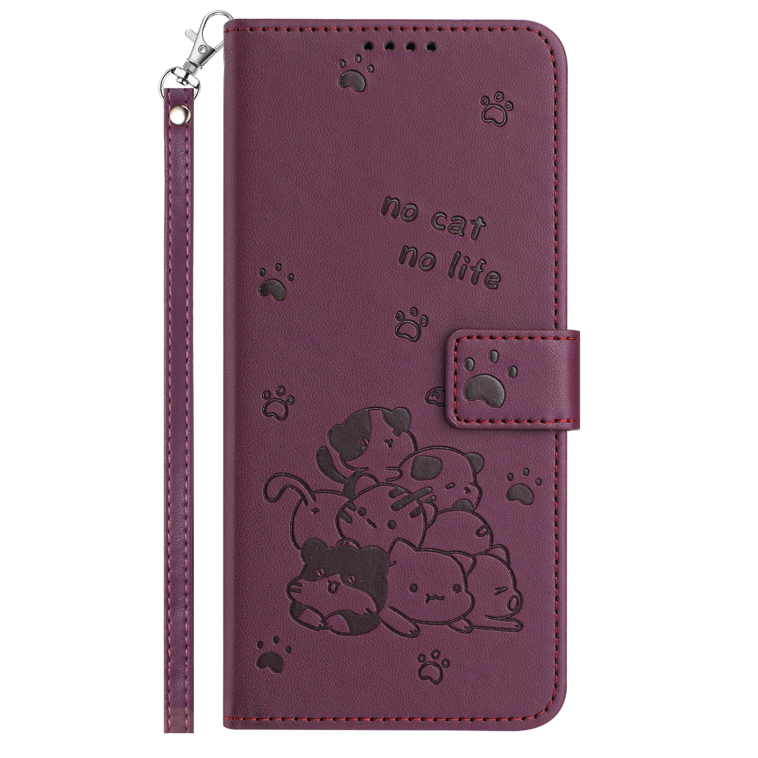 Case for Samsung S24 ULTRA Cute cartoon wallet case, cartoon cat flip ...