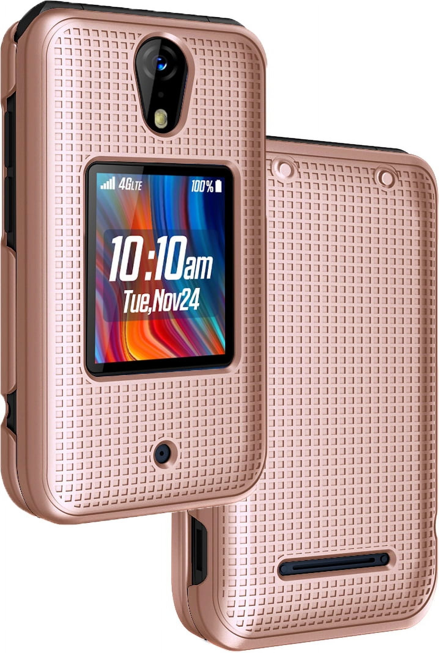 Case for Schok Flip 2022 Phone, Nakedcellphone [Grid Texture] Slim Hard ...