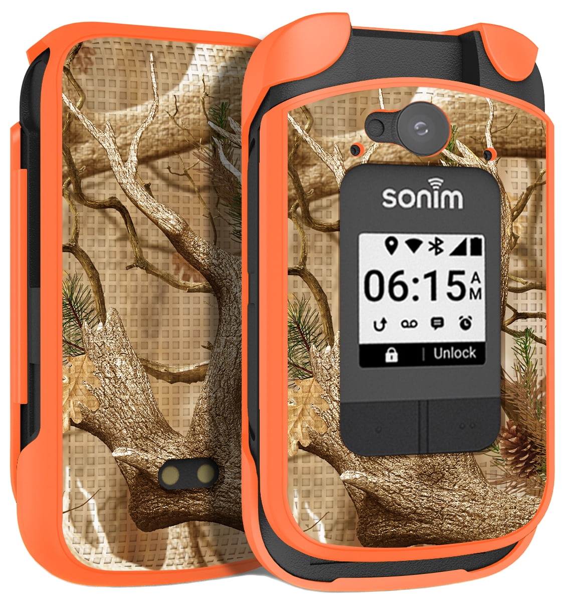 Case for Sonim XP3 Plus Flip Phone, Nakedcellphone [Grid Texture] Slim ...