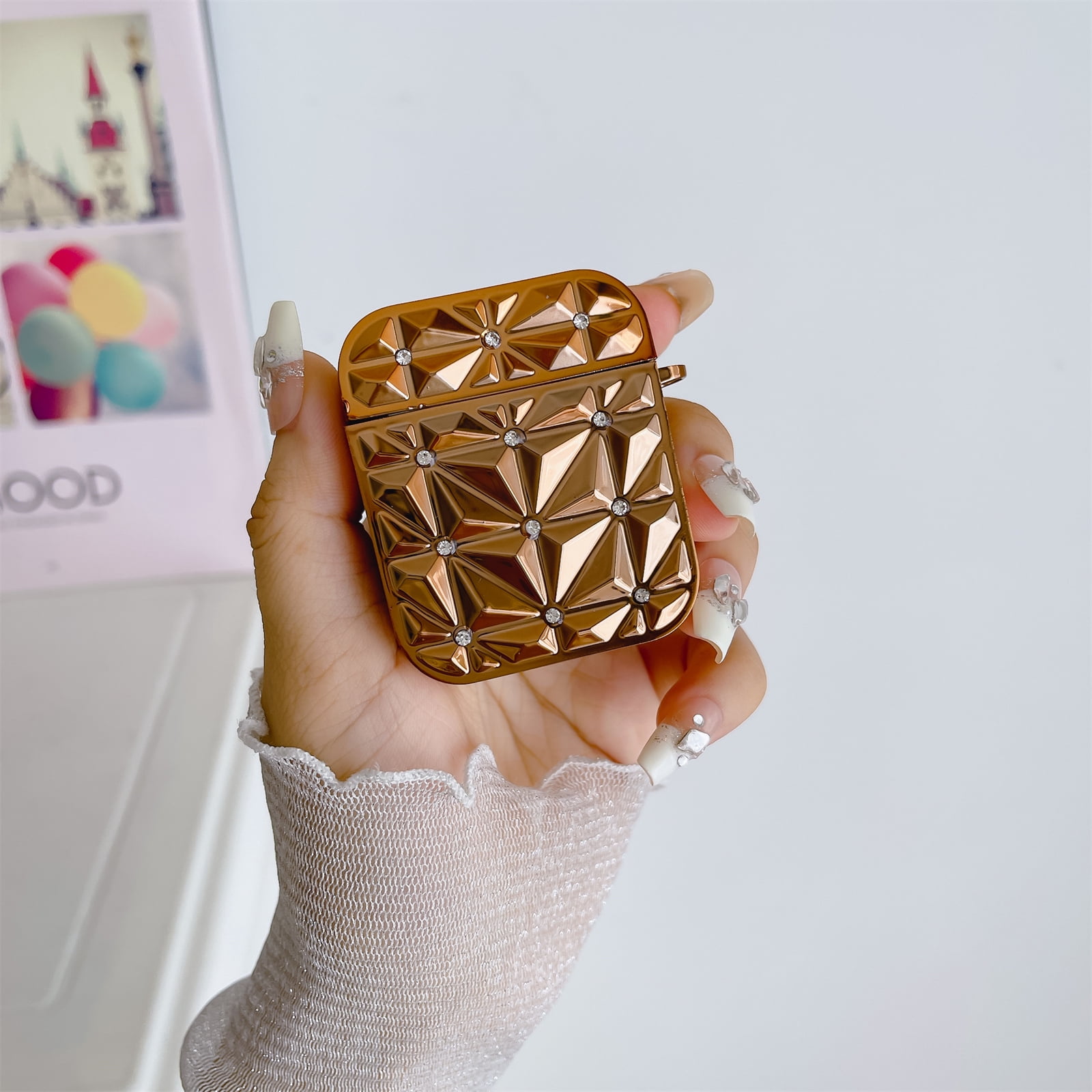 Case for airpods pro 2 air pod 1/2/3 -4 (Gold,for AirPods Pro ...