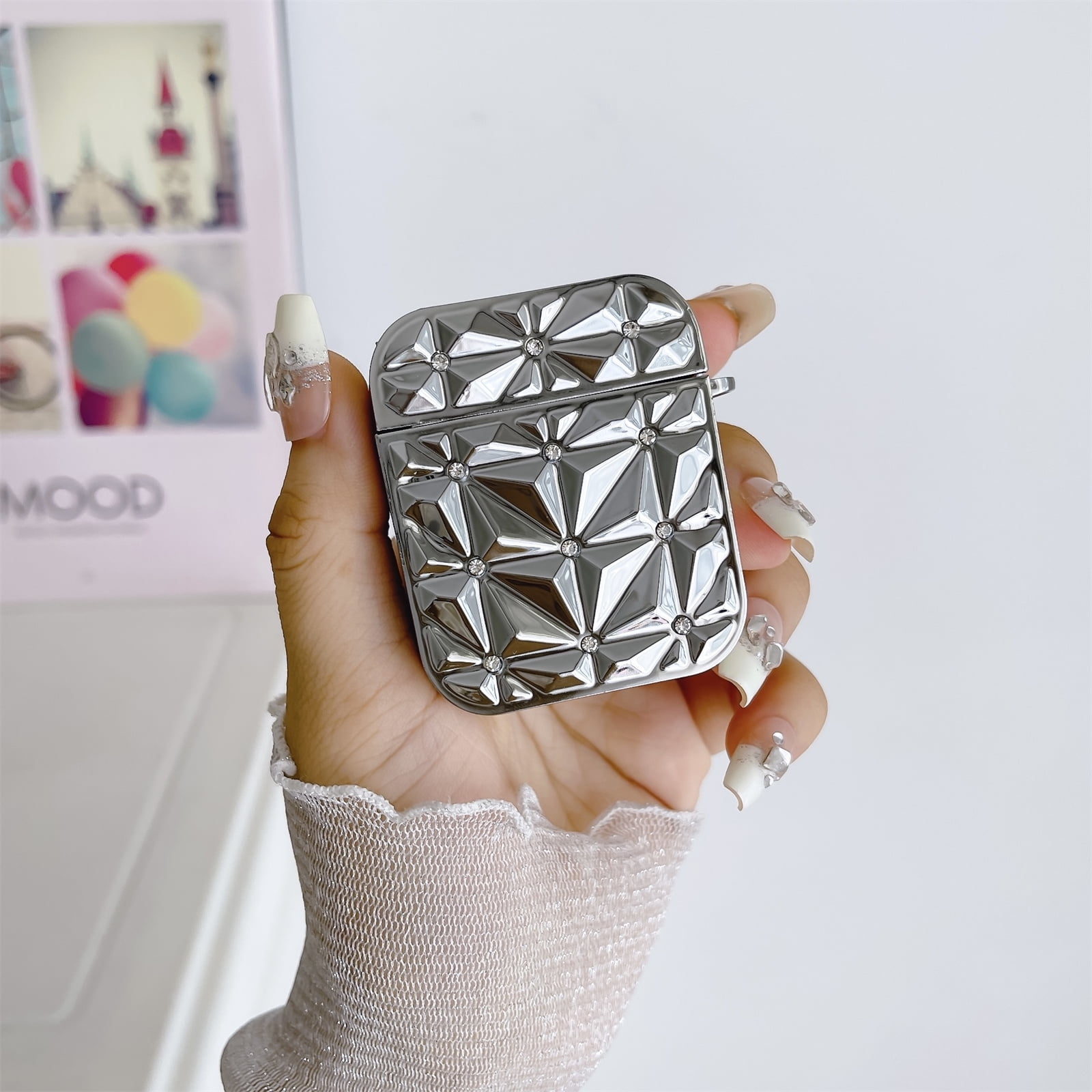 Case for airpods pro 2 air pod 1/2/3 -4 (Silver,for AirPods 3 (2021 ...