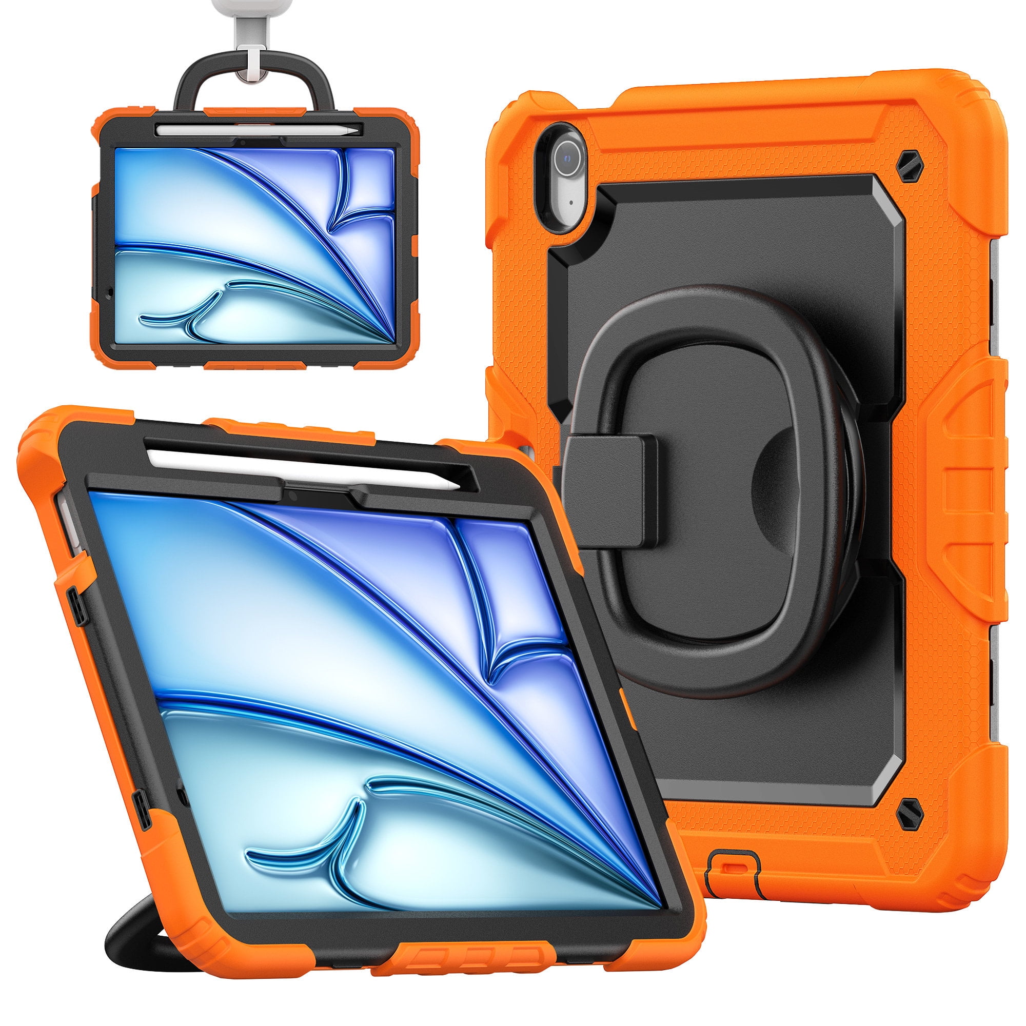Case for iPad Air 11 inch M3 2025/M2 2024 (7th/6th Gen), 360 Rotating ...