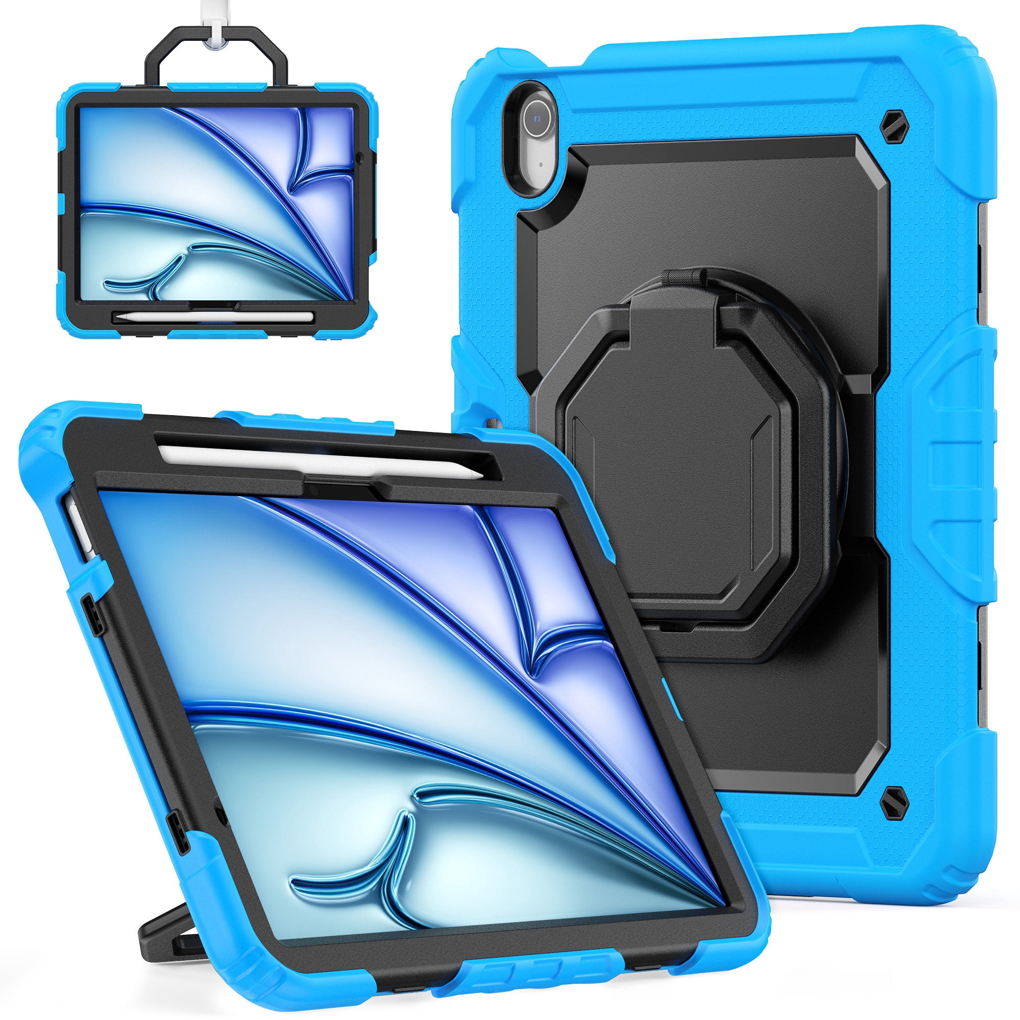 Case for iPad Air 11 inch M3 2025/M2 2024 (7th/6th Gen), 360 Rotating ...