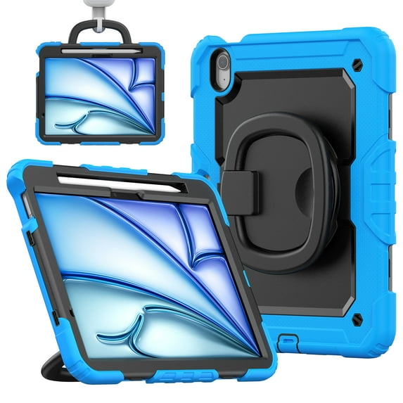 Case for iPad Air 11 inch M3 2025/M2 2024 (7th/6th Gen), 360 Rotating ...